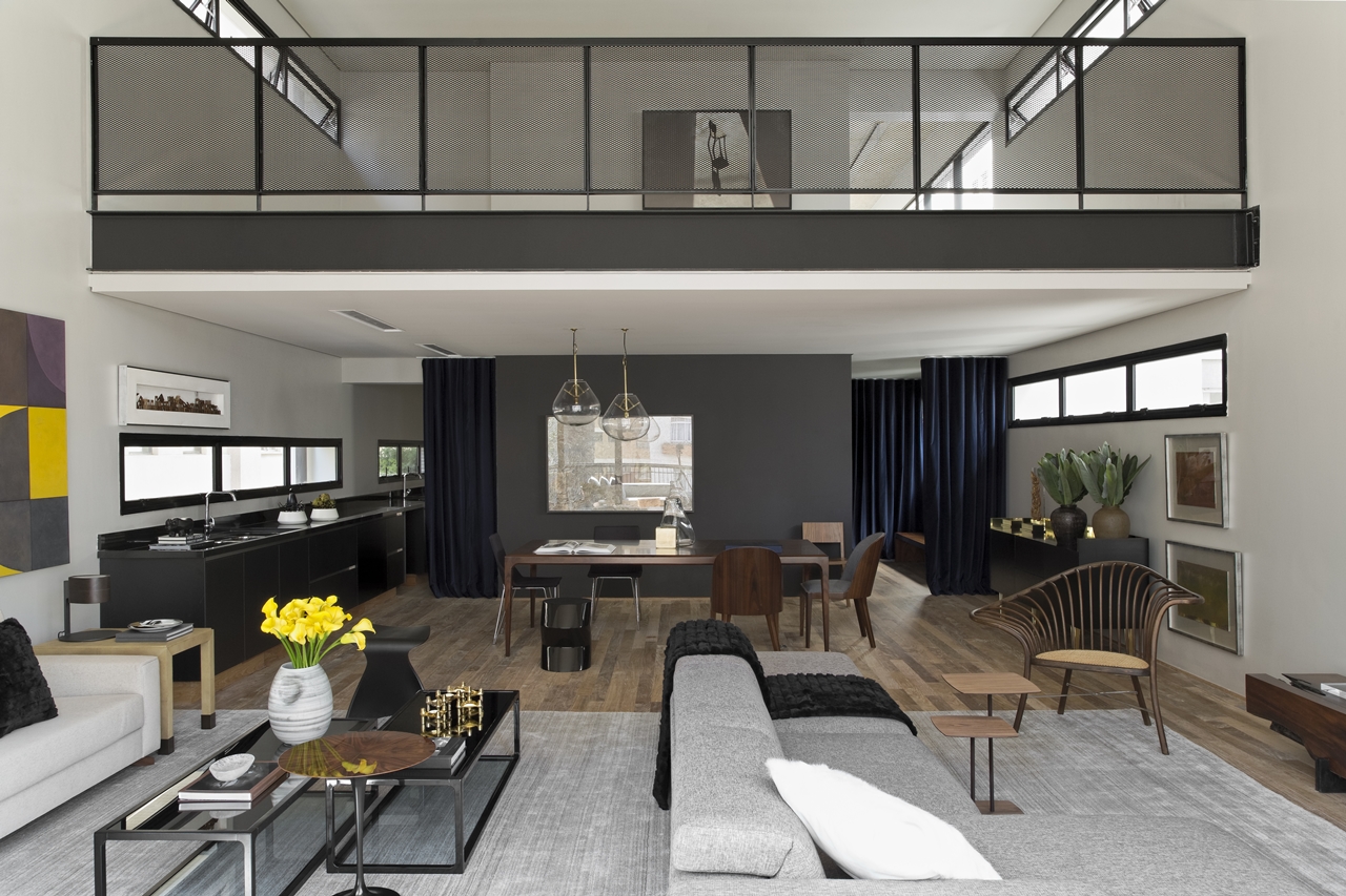 Modern Industrial Interior Design In Beautiful Open Apartment Modern Industrial Interior Design In Beautiful Open Apartment
